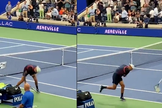 Video of Nick Kyrgios smashing racket after losing match - MarcaTV