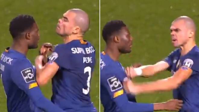 Pepe enraged by Porto teammate in heated clash on the field | MARCA in ...
