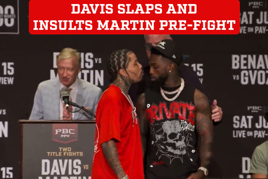 Gervonta Davis slaps and insults Frank Martin in pre-fight face-off ...