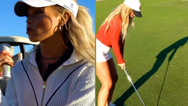 Hailey Rae Ostrom and Claire Hogle play a round of golf together - MarcaTV