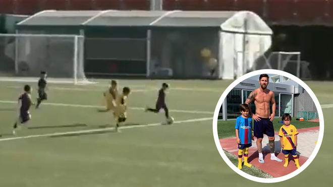 Barcelona: Messi's seven-year-old son scores two goals that will have ...