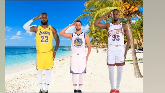 Video of Lebron James, Steph Curry and Kevin Durant in a beach goes viral after playoff disaster ...