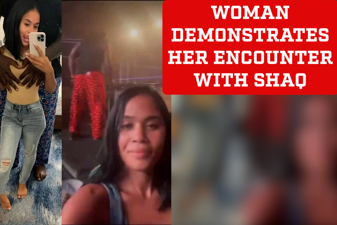 Woman in viral photo with Shaquille O'Neal releases video as proof she ...