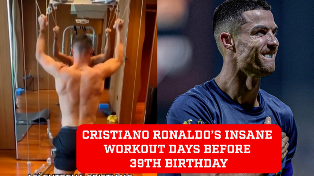 Cristiano Ronaldo shows off his stunning physique during pre-birthday ...