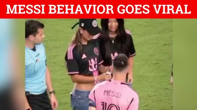 Lionel Messi behavior with woman at Inter Miami game goes viral - MARCA ...