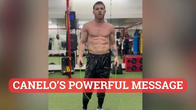 Canelo sends a powerful message to Charlo with intense workout - MARCA ...
