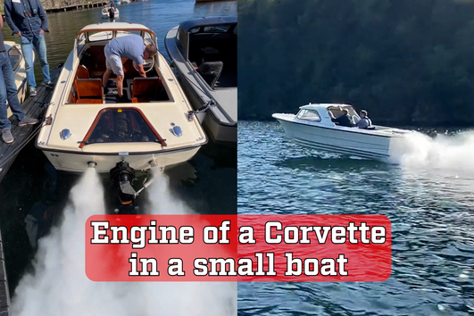 High-powered Corvette engine transforms small boat - MARCA TV English