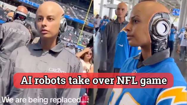 Frightening AI robots scared everyone at an NFL game - MARCA TV English