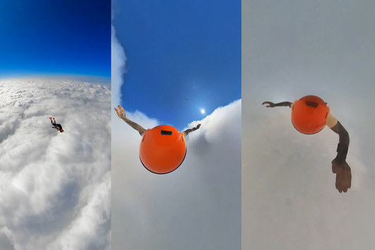 Skydiver dares to go through a spectacular cloud tunnel - MARCA TV English