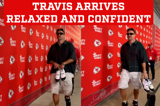 Travis Kelce surprises with relaxed confident look as he arrives at ...