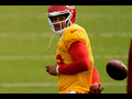 Travis Kelce doesn't believe that Patrick Mahomes will try the viral behind-the-back pass in a ...