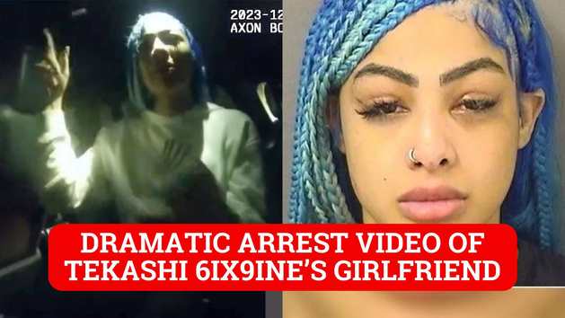 Tekashi 6ix9ine's girlfriend in tears during dramatic arrest caught on ...