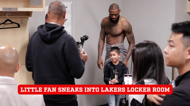 Little fan sneaks into Los Angeles Lakers locker room - MARCA TV English