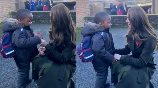 Kate Middleton gives little boy her poppy in adorable moment during ...