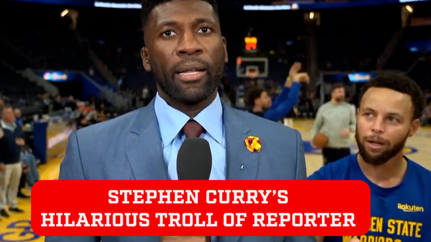 Stephen Curry trolls Warriors Reporter on live TV - MARCA TV English