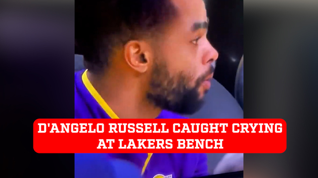 D'Angelo Russell caught secretly crying at lakers bench - MARCA TV English