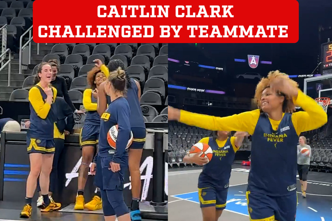 Caitlin Clark was challenged by a teammate in front of the team during ...