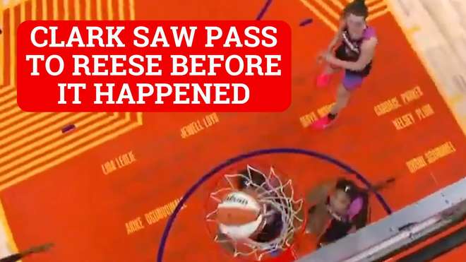 New angle of Caitlin Clark's assist to Angel Reese proves she could see ...