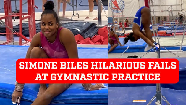 Simone Biles hilarious fails at gymnastic practice - Video - MARCA TV ...