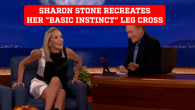 Sharon Stone recreates her "Basic Instinct" leg cross - MARCA TV English