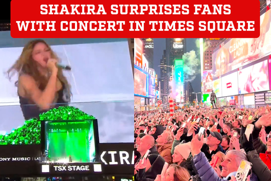 Shakira surprises and thrills fans with free concert in Times Square ...