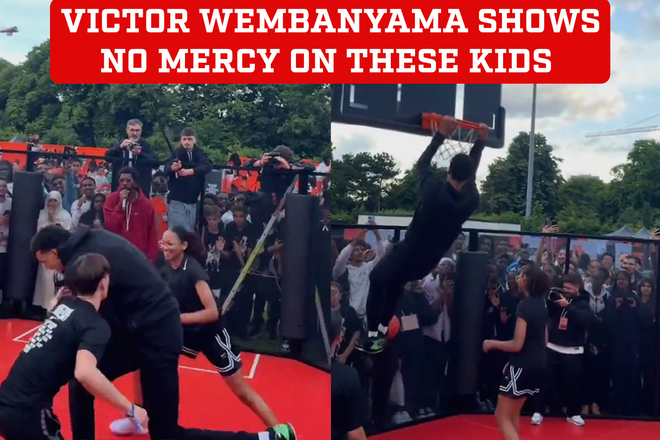 Victor Wembanyama goes viral at the Paris Games with a picture in which ...