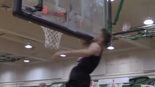 Incredible behind the backboard dunk | MARCA in English