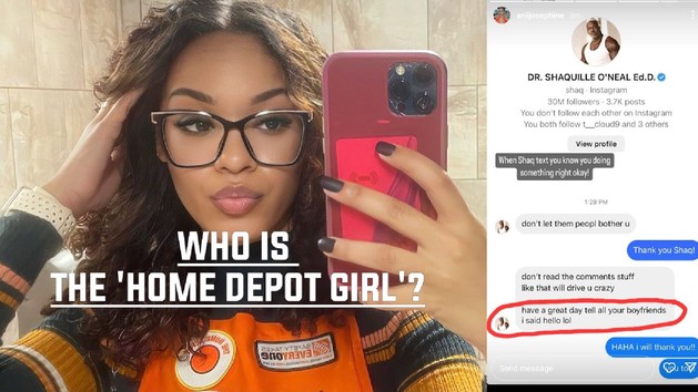 Shaquille Oneal Slid Into The Dms Of The Infamous Home Depot Girl
