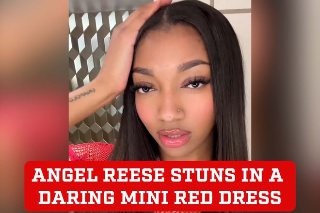 Angel Reese stuns in a daring mini red dress revealing a bold and ...