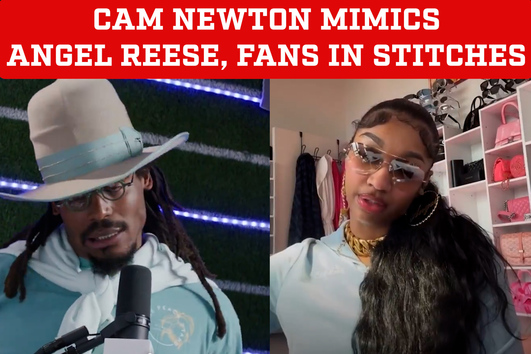 Cam Newton mimics Angel Reese's viral video and WNBA fans cry with ...