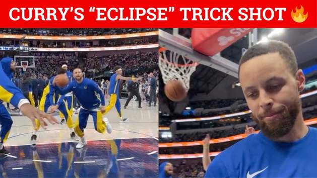 Stephen Curry invents "solar eclipse" trick shot that amazes Warriors ...