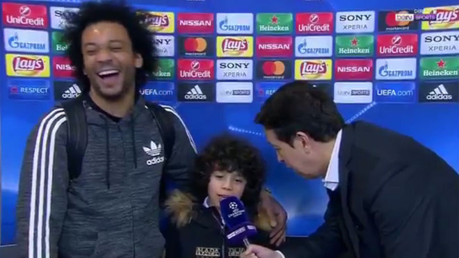 Marcelo's son gets in on the act with cute post-match interview | MARCA ...