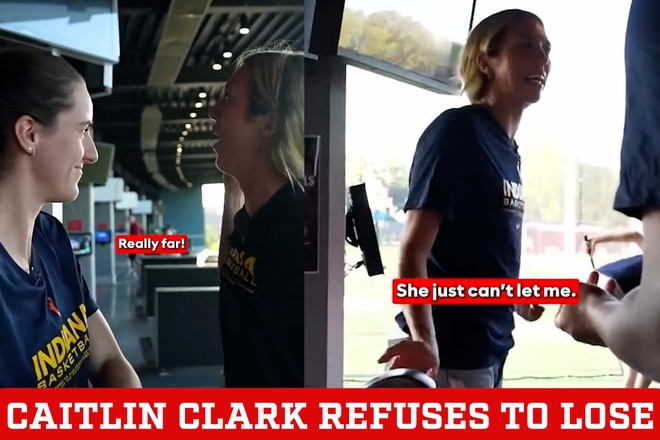Caitlin Clark FIERCE competitive spirit is seen in action as she ...