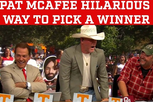 Pat McAfee with the funniest way to pick a winner between Tennessee and ...
