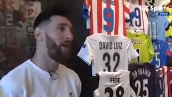 Barcelona: Messi's collection of swapped shirts makes another ...