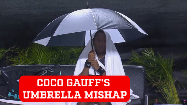 Coco Gauff's viral umbrella moment at the WTA finals - MARCA TV English