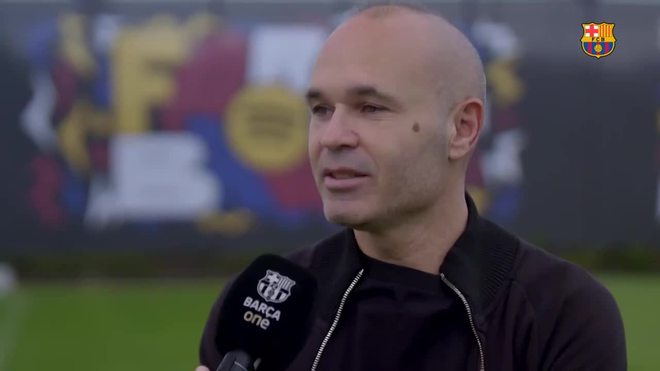 Iniesta, en la Ciudad Deportiva del Barcelona