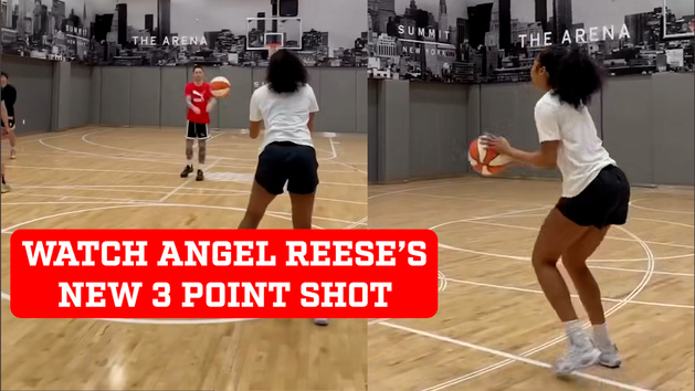 Angel Reese's new 3-point shooting form might better than Caitlin Clark ...