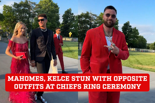 Patrick Mahomes, Travis Kelce surprise in opposite outfits at Chiefs ...