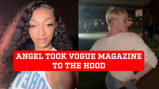 Angel Reese had the great idea to take Vogue magazine to the hood ...