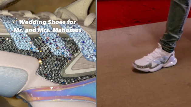 Incredible custom made Adidas trainers gifted to Patrick Mahomes on his ...