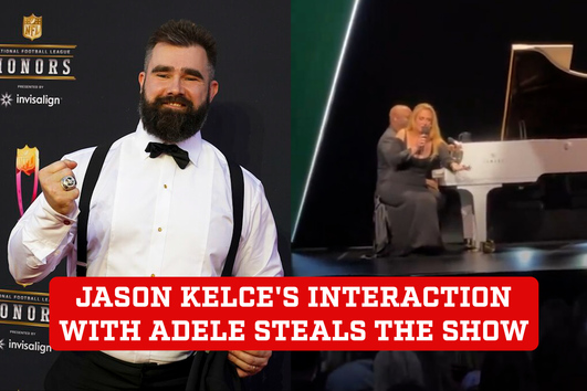 Jason kelce's interaction with Adele steals the show in Las Vegas ...