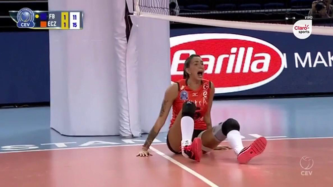 Brazilian volleyball player suffers horrific injury | MARCA in English