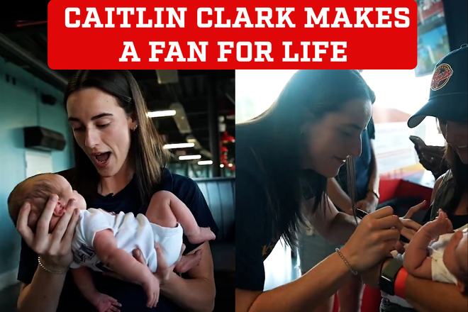 Caitlin Clark signs baby at Fever fundraiser: Even newborns can't ...