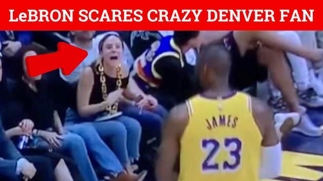 LeBron James frightens woman in courtside seats who was calling him soft - MARCA TV English