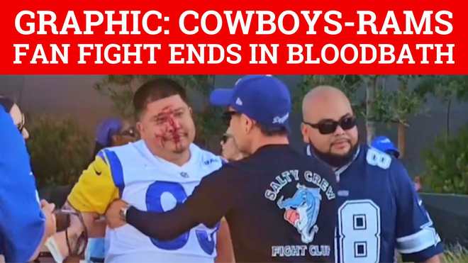 Dallas Cowboys fan fight: Graphic video of bloody brawl emerges from ...