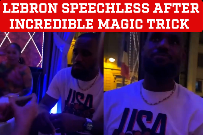 LeBron James jaw-dropped: Mind-blowing magic stunt steals Paris victory ...