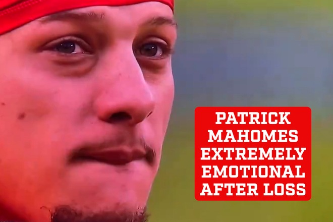 Patrick Mahomes tears up on the sidelines following Kansas City Chiefs ...
