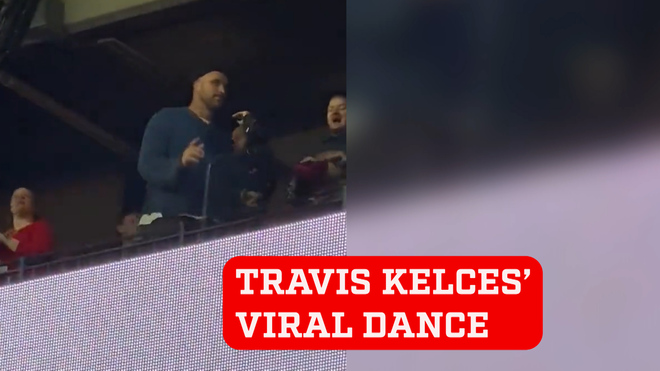Travis Kelce's viral dance at yesterday's Philly game that has fans in ...