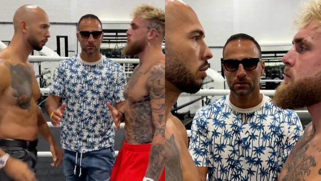 Jake Paul Andrew Tate face off as they tease a possible fight - MarcaTV